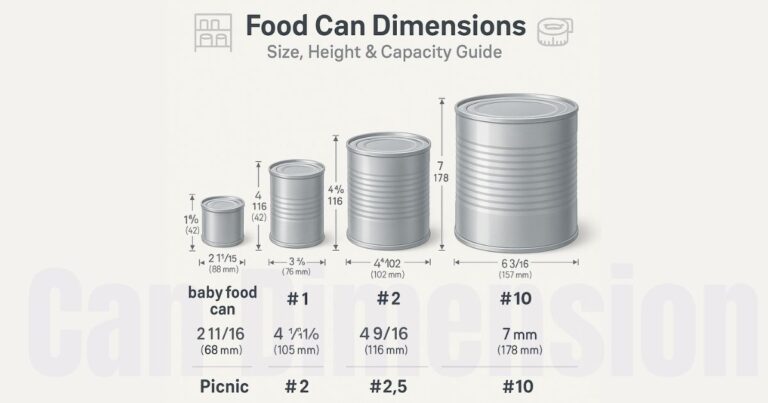 Food Can Dimensions: Size, Height (2026)