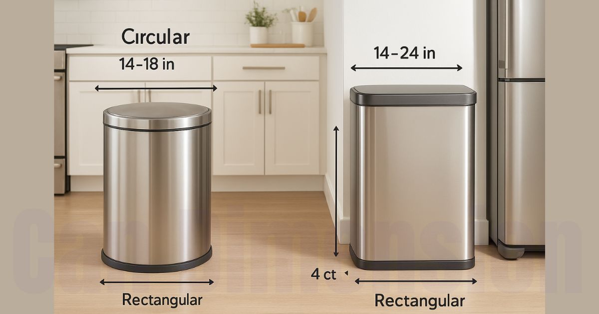 Kitchen Trash Can Dimensions: Size, Height (2026)