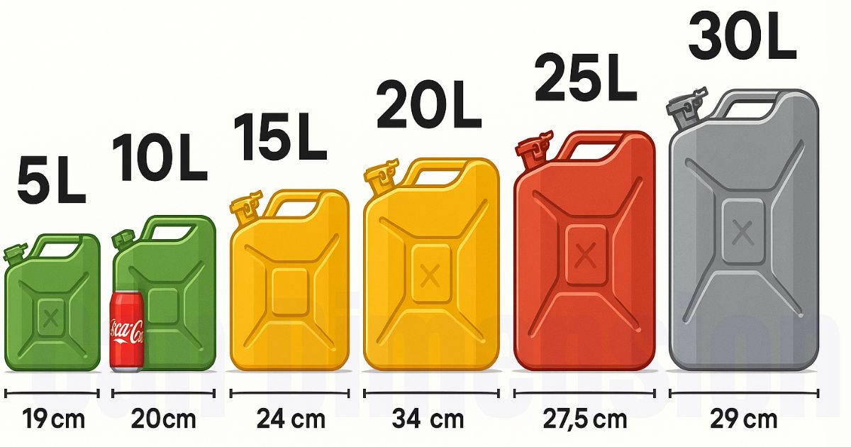 Jerry Can Dimensions: Size, Height (2026)