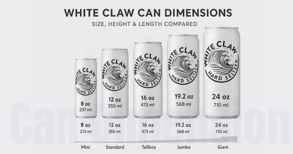 White Claw Can Dimensions: Size, Height and Length